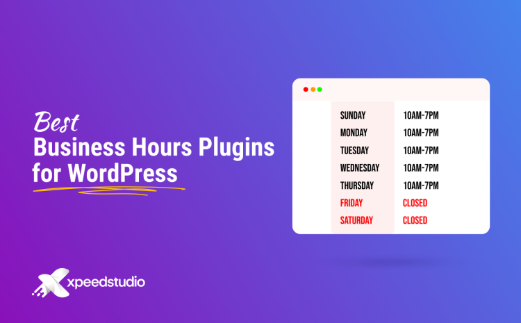 Top 5 Business Hours Plugins for a WordPress Site - XpeedStudio