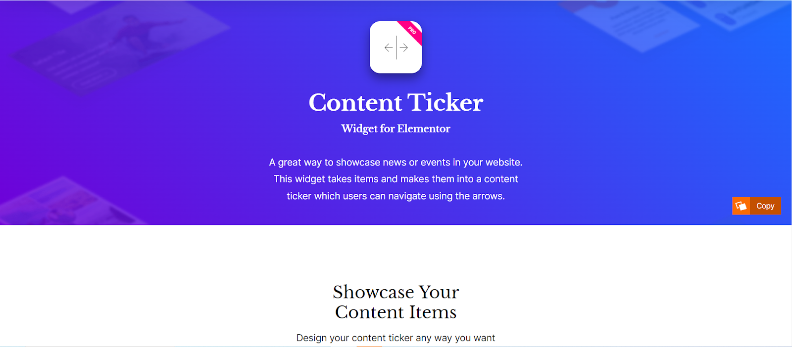 Top Content Ticker for Elementor Builder