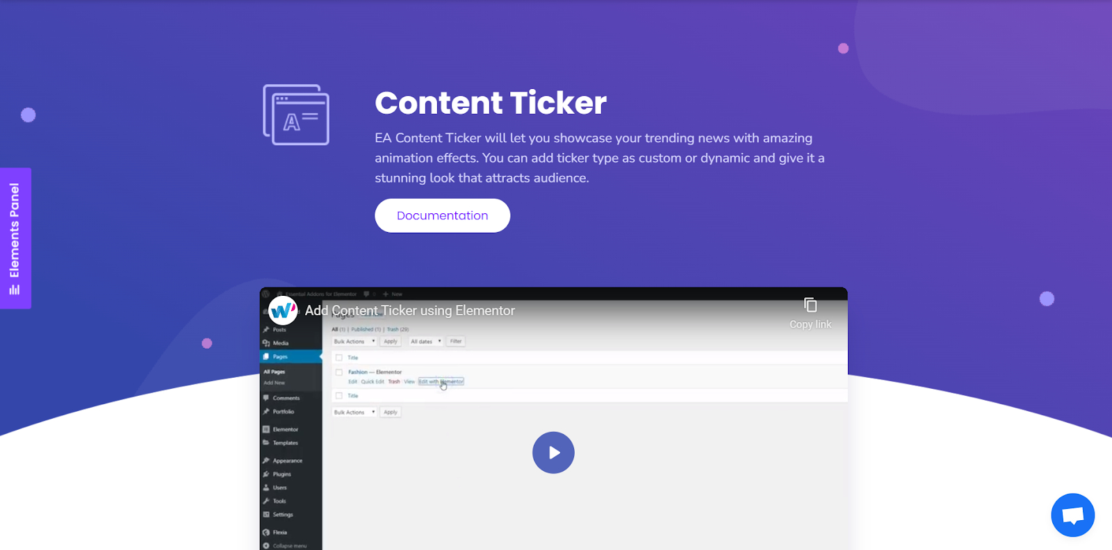 Top Content Ticker for Elementor Builder