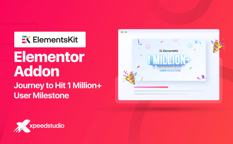 ElementsKit Elementor Addon-Hitting 1 Million User Milestone