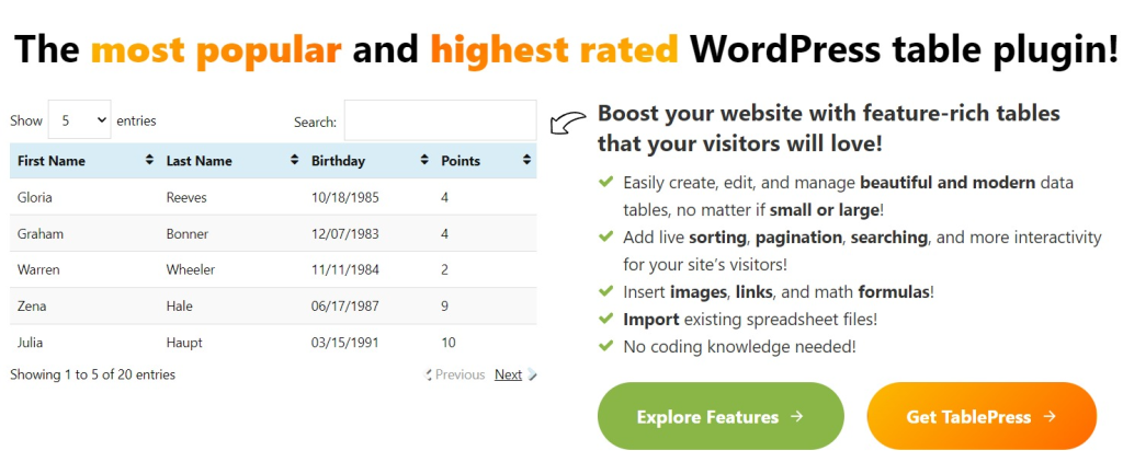 Top WordPress Comparison Table Plugins in 2026!
